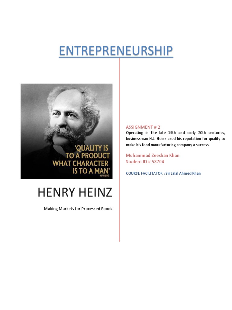 Henry Heinz Case Study | PDF | Heinz | Pickled Cucumber
