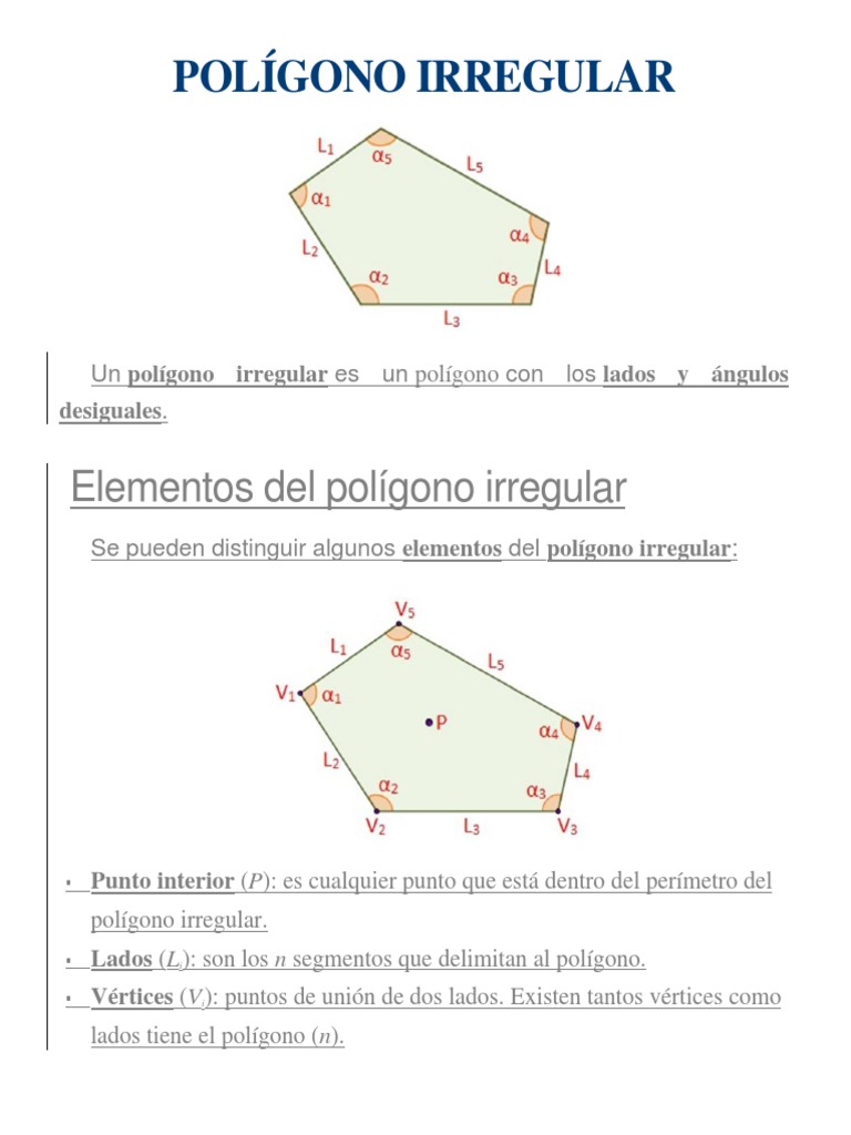 Área y Perímetro de Polígonos Irregulares | PDF | Triángulo | Polígono