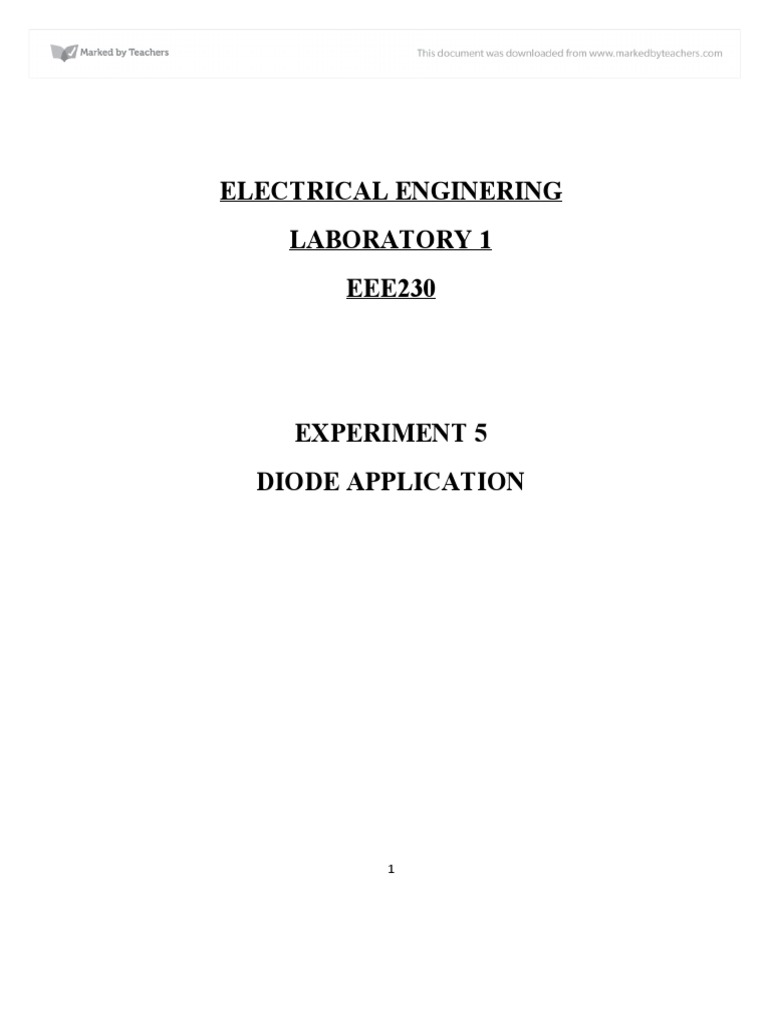 Diode Application in Rectifier Circuits | PDF | Computers | Technology & Engineering