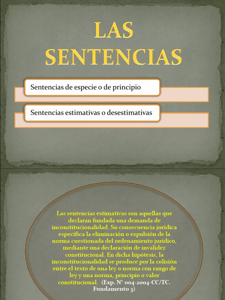 Tipos de Sentencias | PDF | Constitución | Sentencia (ley)