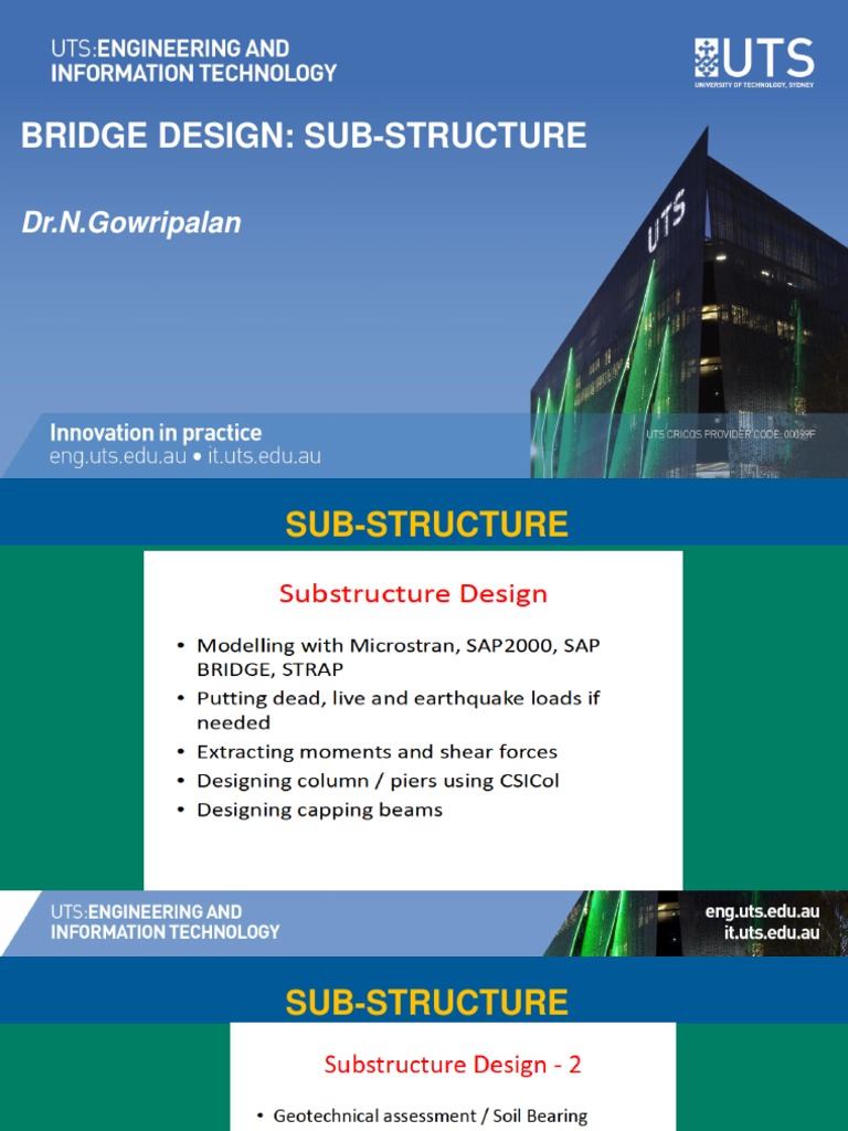 Bridge Design - Sub-Structure Design Autumn 2018 | PDF