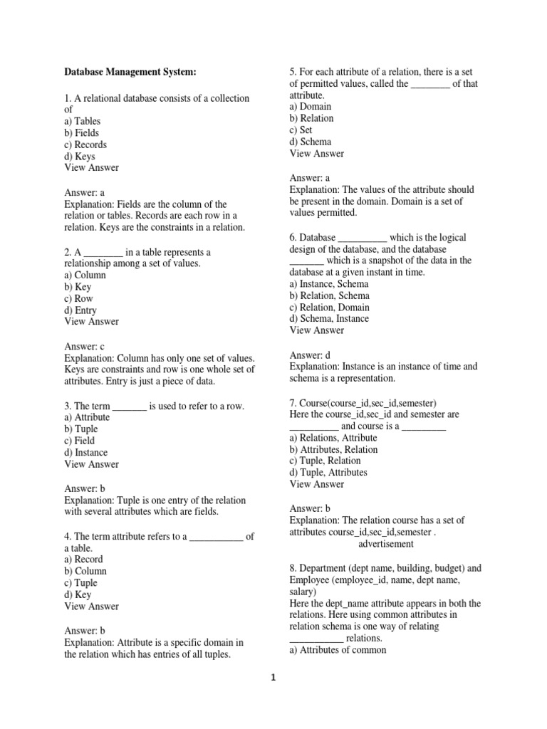 Database Management System New | PDF | Relational Database | Relational ...