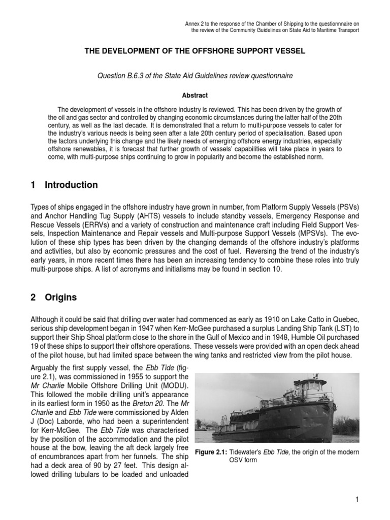 History of OSV | PDF | Offshore Drilling | Ships