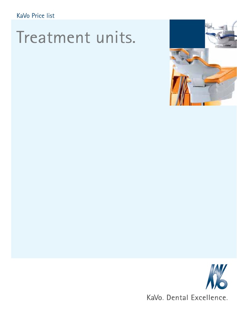 KAVO Catalogue Treatment Units PDF | PDF | Chair | Switch