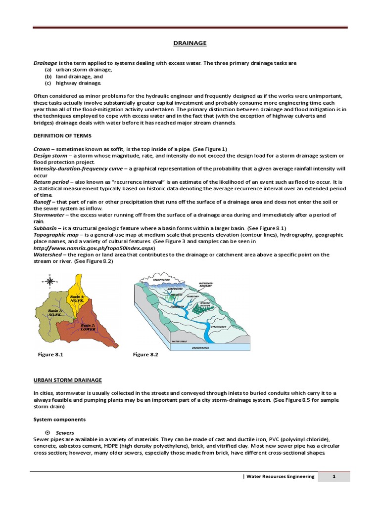 Drainage: Definition of Terms | PDF | Storm Drain | Drainage