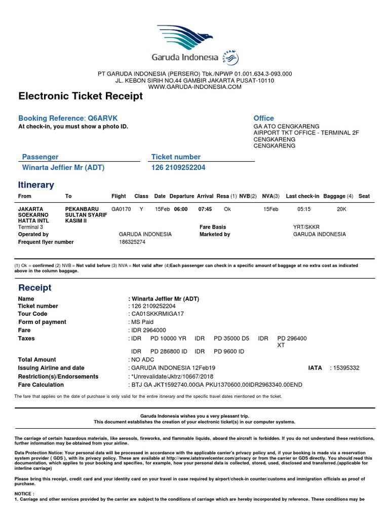 Your Electronic Ticket Receipt | PDF | Aviation | Business