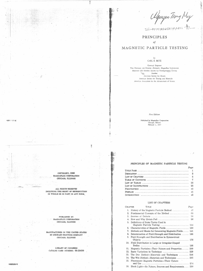 Magnetic Particle Testing | PDF | Materials | Electrical Engineering