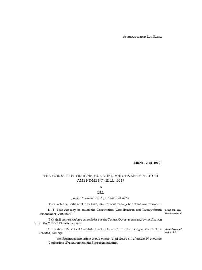 Providing Constitutional Reservation for Economically Weaker Sections ...