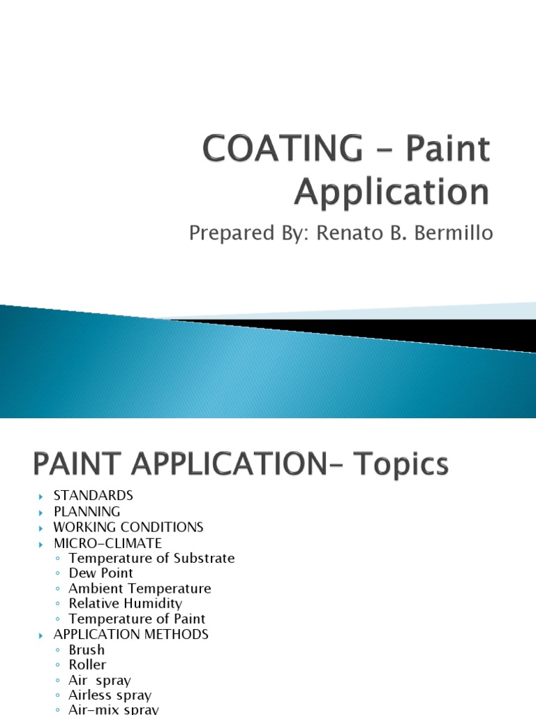 Coatings Application Techniques Guide | PDF | Paint | Relative Humidity
