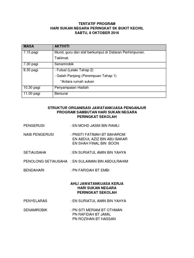Tentatif Program | PDF