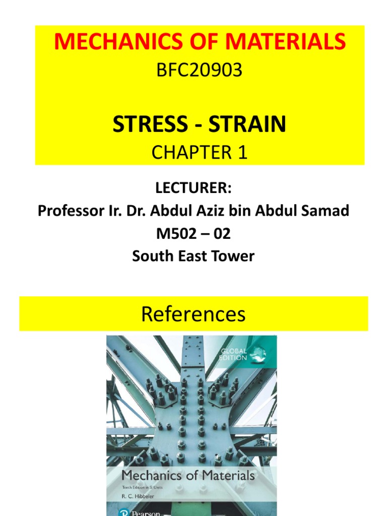 Chapter 1 Stress Strain | PDF | Deformation (Engineering) | Yield (Engineering)