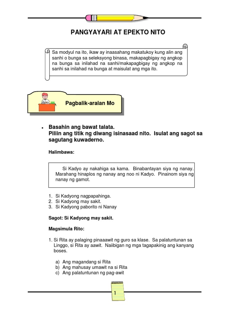 Pangyayari at Epekto Nito | PDF