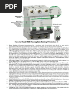 How To Read MCB Nameplate Rating | PDF | Volt | Mains Electricity