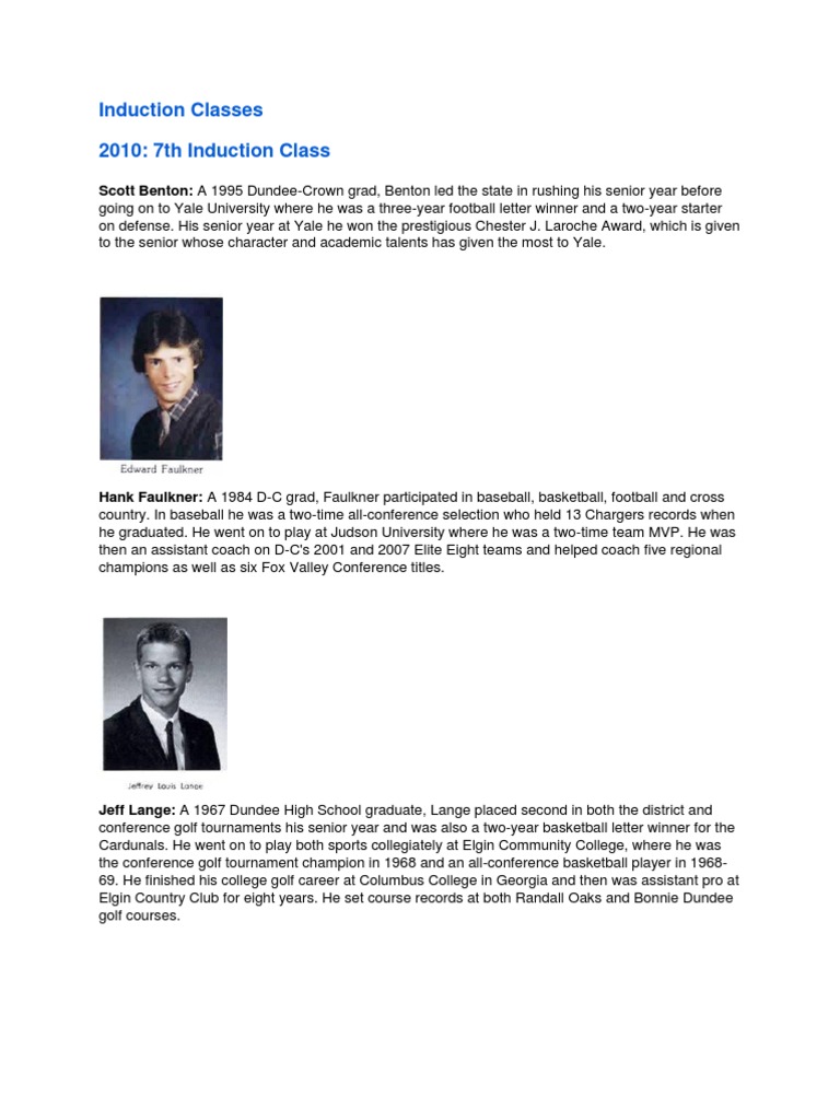 Induction Classes | PDF | Sports | Basketball