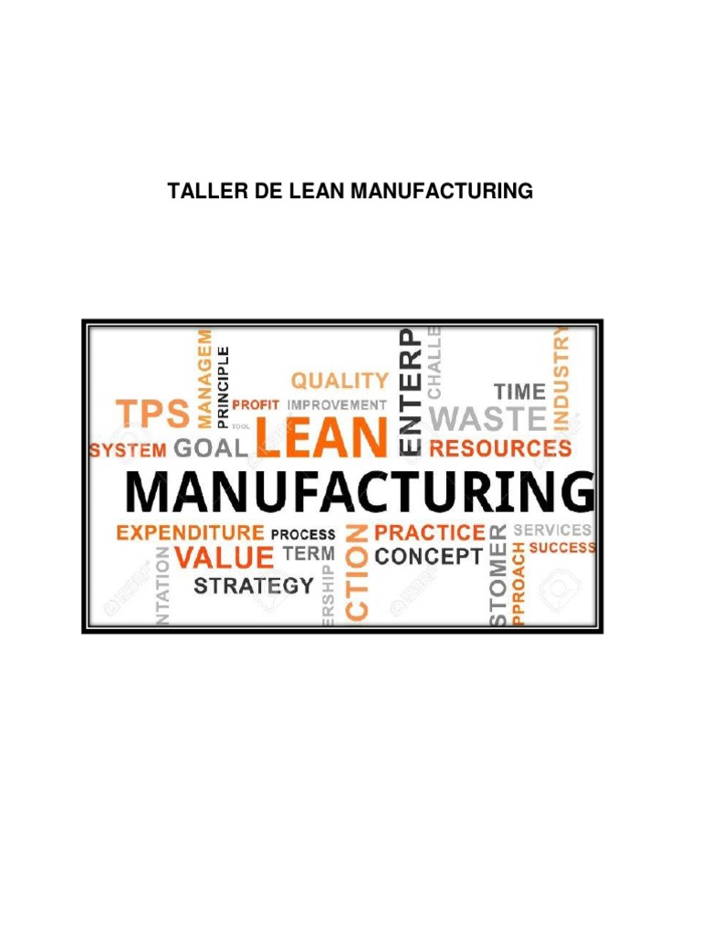 Manual Lean Manufacturing | PDF | Lean Manufacturing | Calidad (comercial)