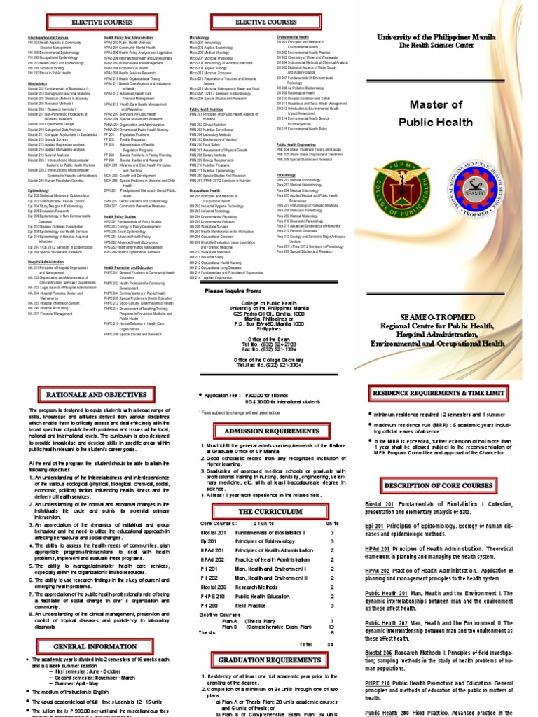 MPH Flyer | PDF | Public Health | Epidemiology