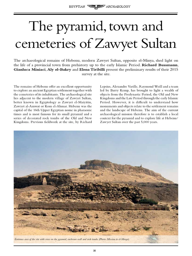The Pyramid, Town and Cemeteries of Zawyet Sultan | PDF | Pyramid ...
