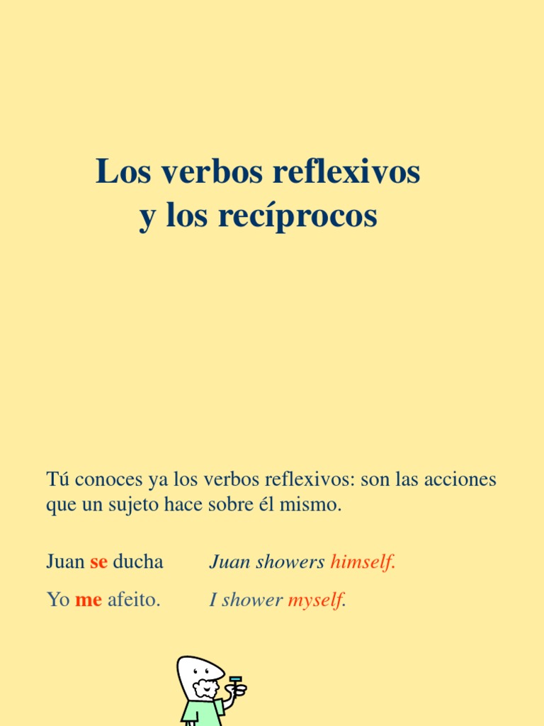 Verbos Reflexivos y Recíprocos en Español | PDF | Morfología ...