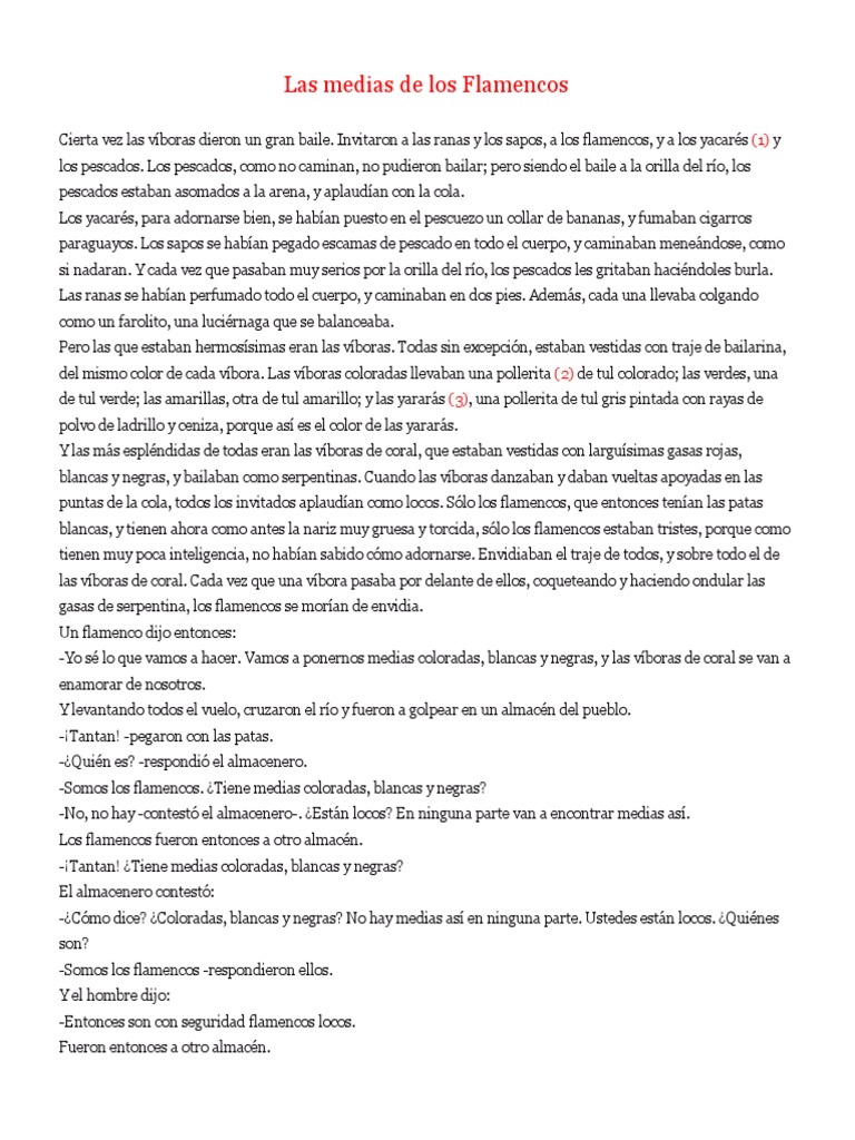Las Medias de Los Flamencos | PDF