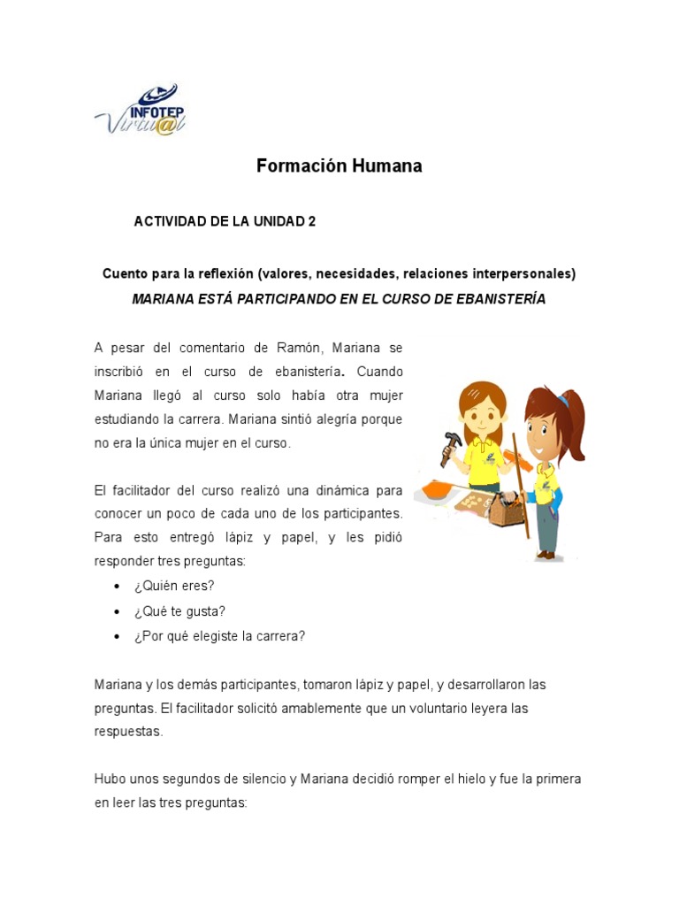 Formacion Humana Actividad de La Unidad 2 | Ocio