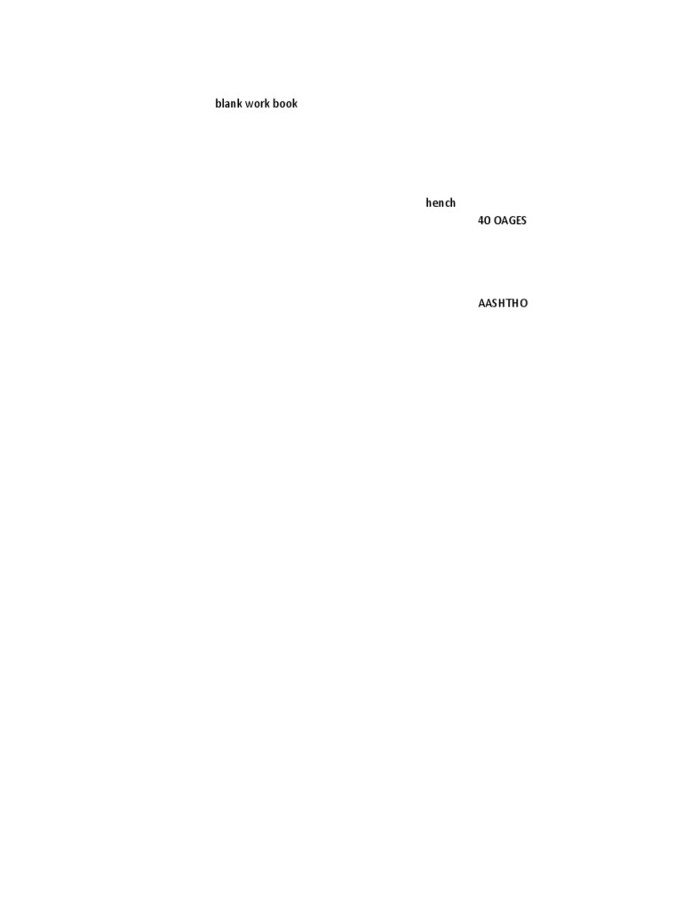 Blank Work Book | PDF