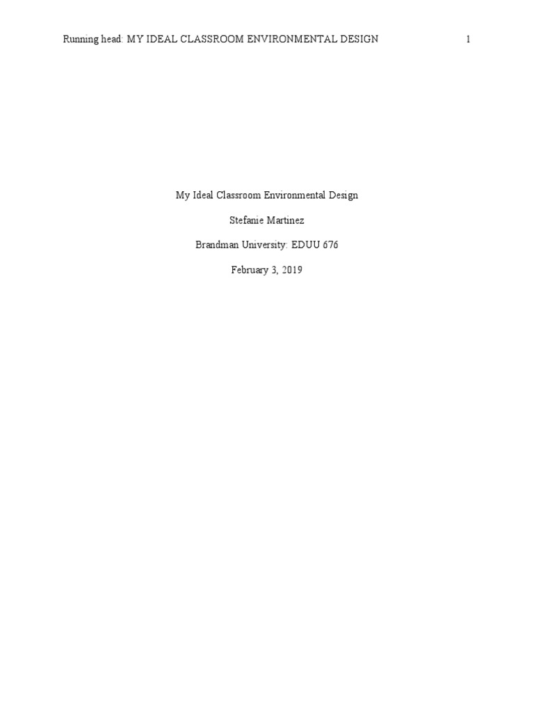 Ideal Classroom Design for Autism | PDF | Classroom | Autism Spectrum