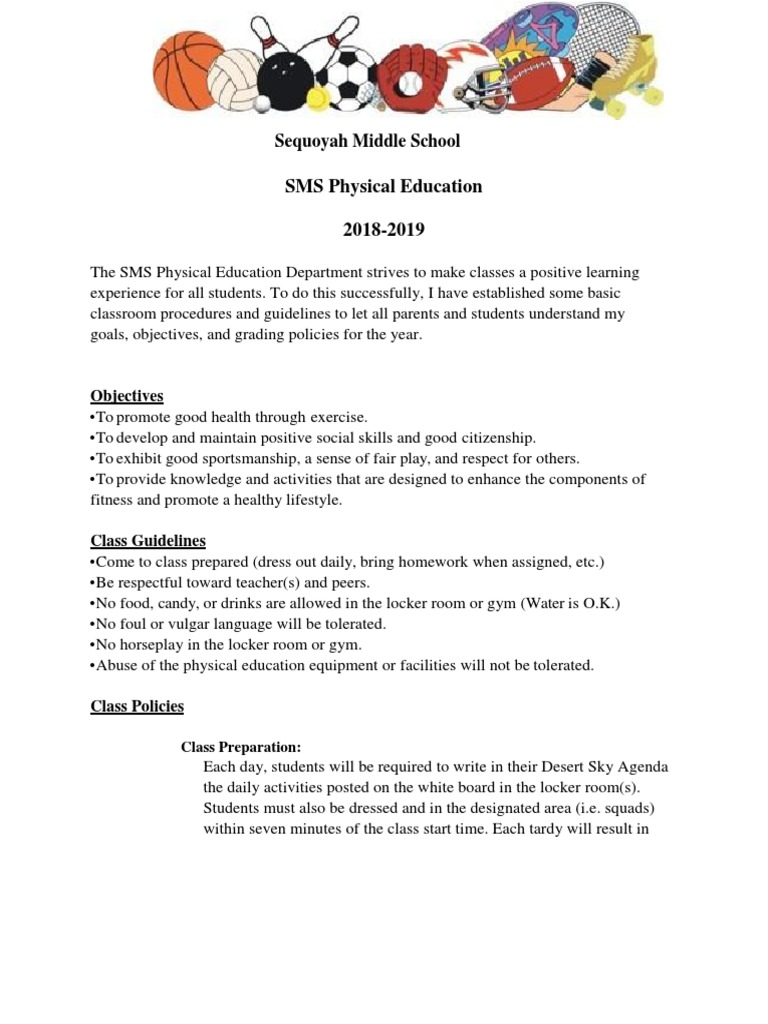 Pe Syllabus 2018 19 | PDF | Physical Education | Teachers