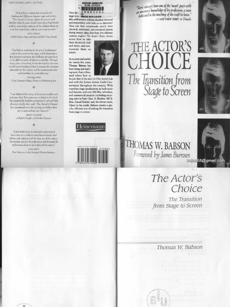 Babson - The Actor Choice PDF | PDF
