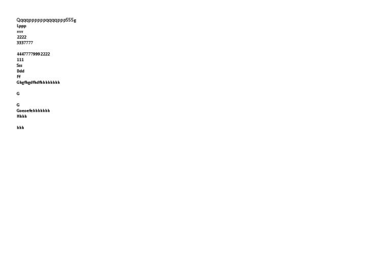 LPPP RRRR 2222 3337777 44477779992222 111 Sss DDD FF ...