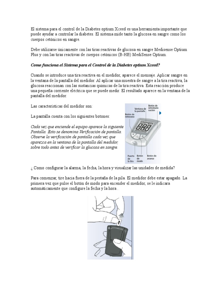 Control diabetes Optium Xceed | PDF