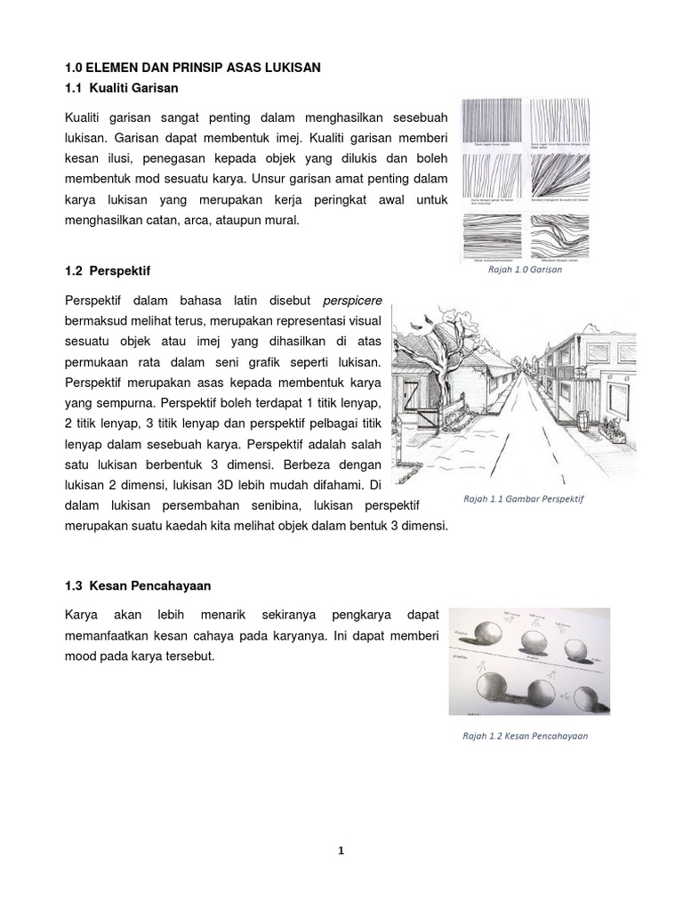 Elemen Dan Prinsip Asas Lukisan | PDF
