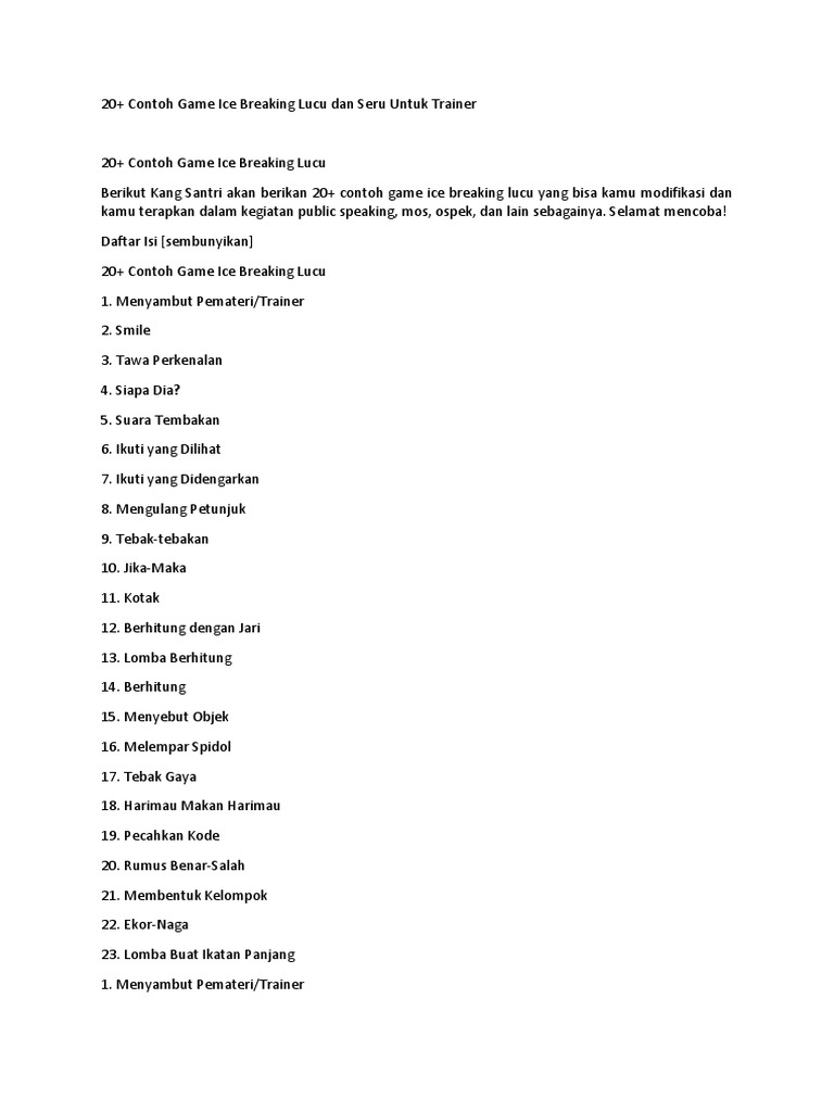 Contoh Tema Acara Outbound Untuk Karyawan Perusahaan | PDF