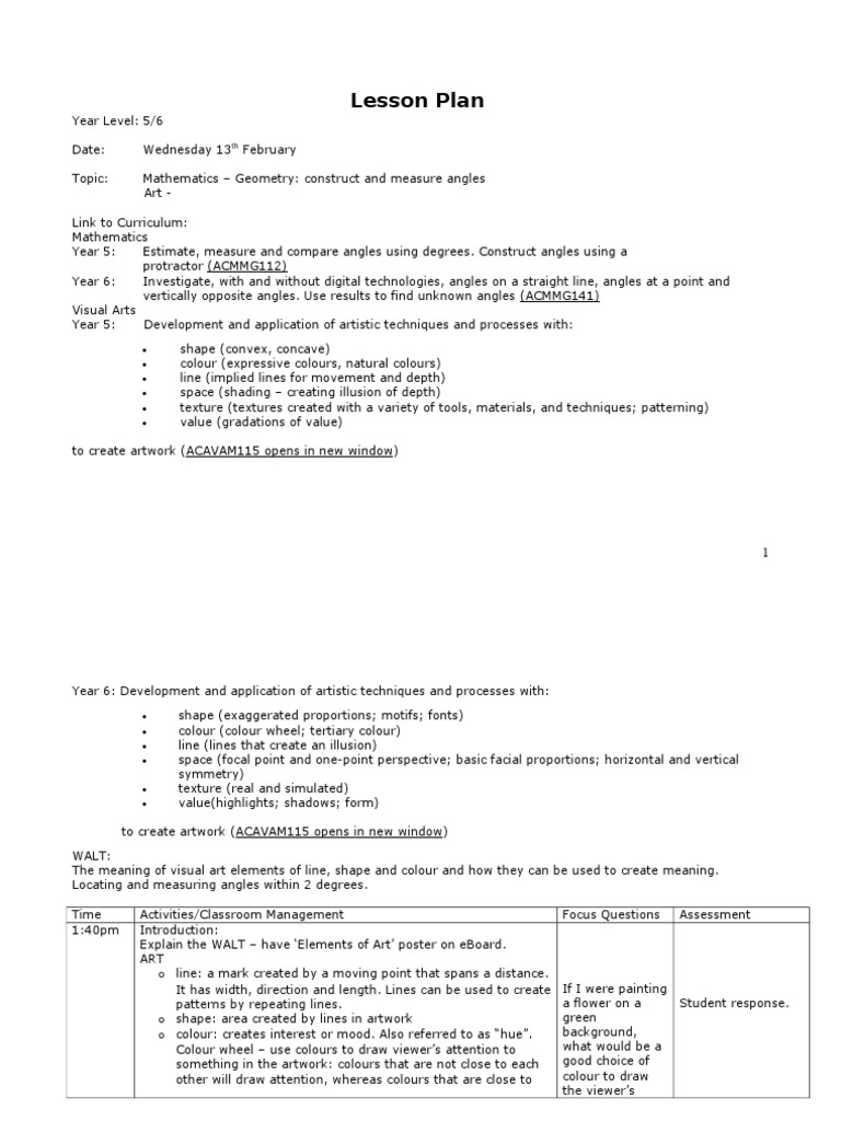 Math Art - Angles | PDF | Angle | Color