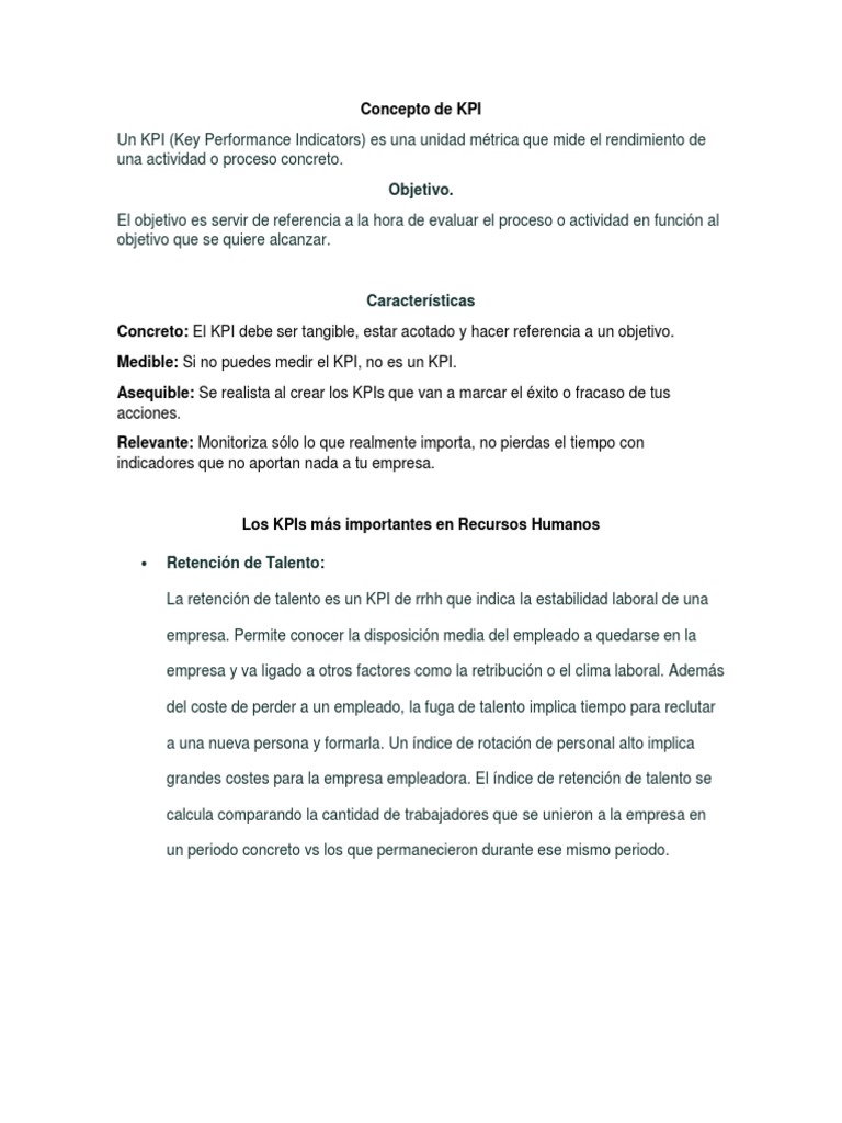 KIP | PDF | Gestión de recursos humanos | Economias