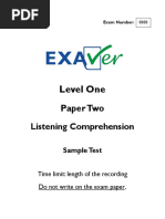 EXAVER 2 Paper 2 Sample Test July 2019 Final Version | PDF