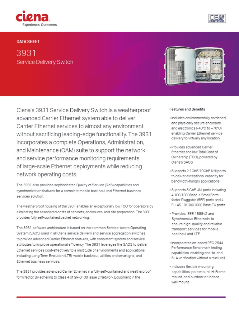 Service Delivery Switch: Data Sheet | PDF | Multiprotocol Label Switching | Networking
