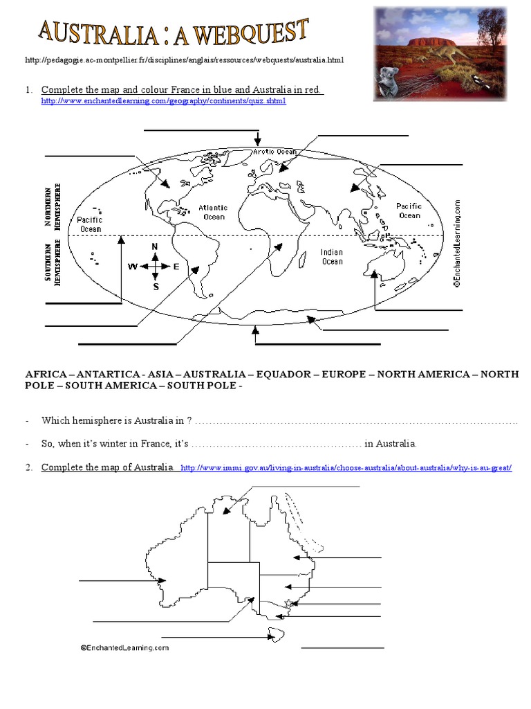 Australia Geography and Culture Activities | PDF | Australia