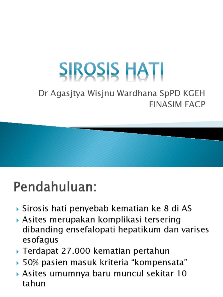 Sirosis Hati (Modul) | PDF | Cirrhosis | Digestive Diseases