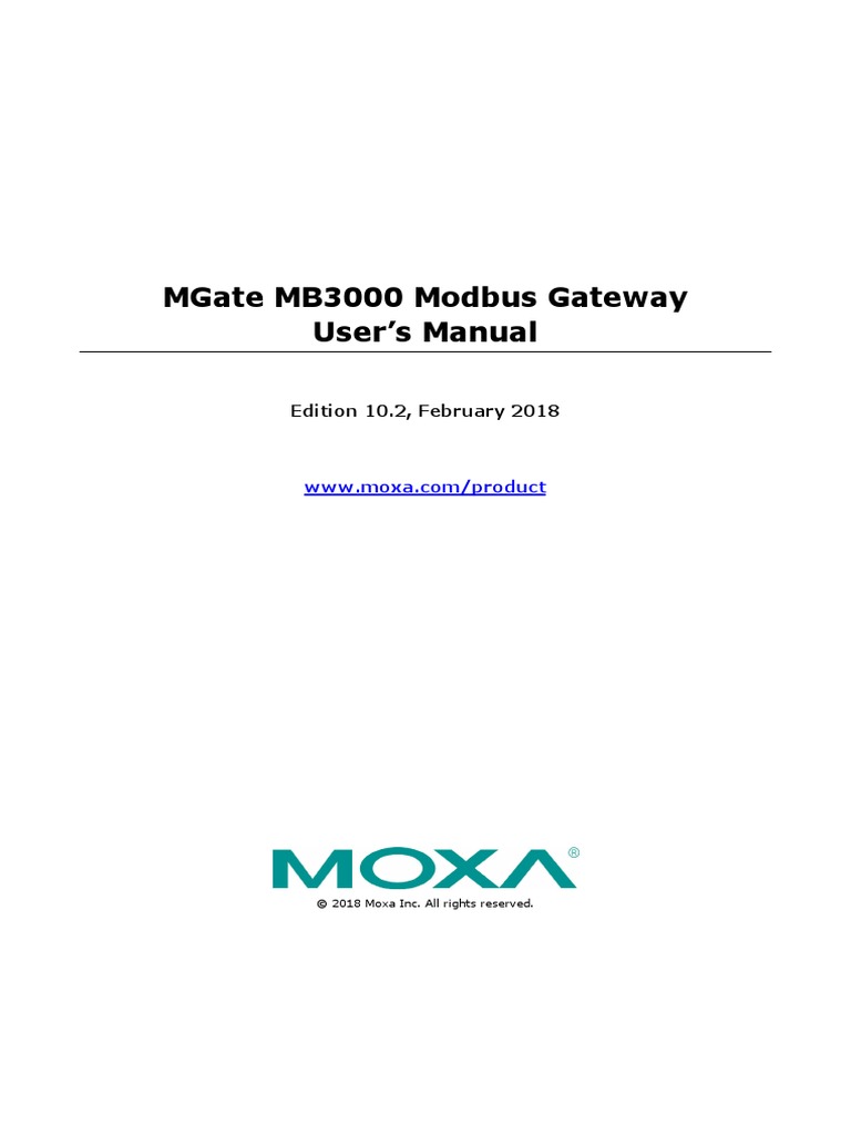 MGate MB3000 Series UM E10.2 | PDF | Port (Computer Networking ...