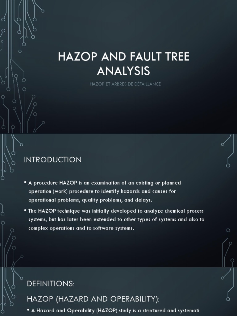 HAZOP and Fault Tree Analysis | PDF | Hazards | Risk