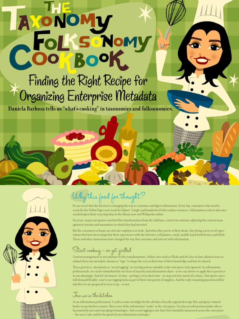 The Taxonomy Folksonomy Cookbook: Finding The Right Recipe For Organizing Metadata | PDF | Tag ...