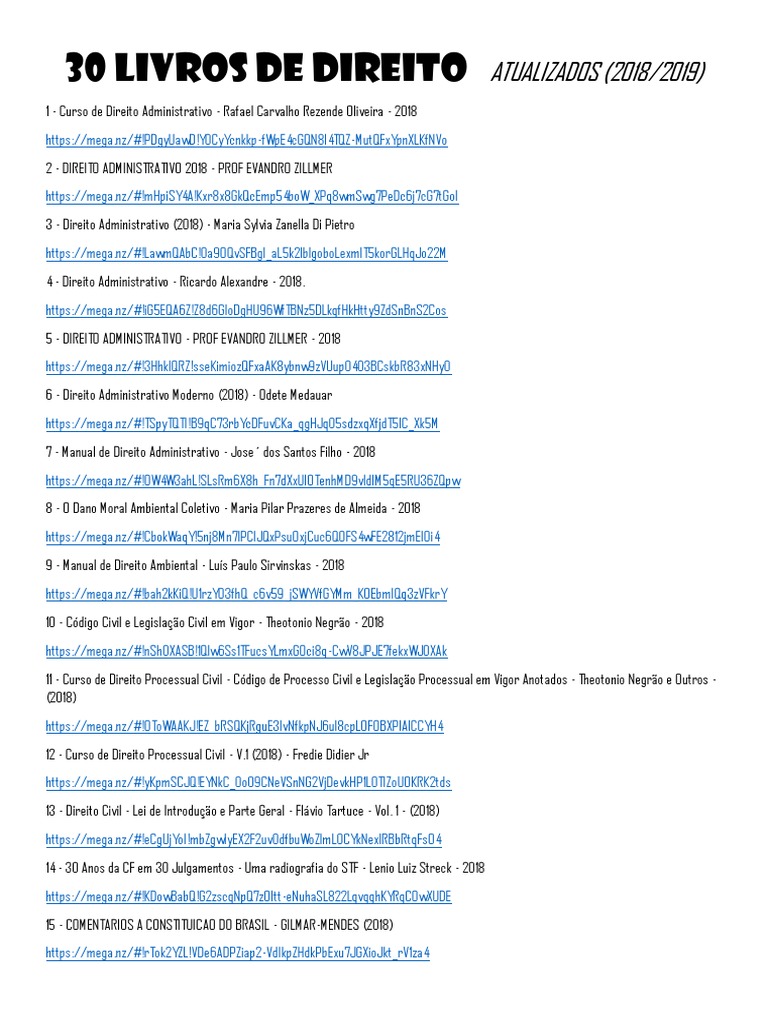 30 Livros de Direito - Atualizados (2018 - 2019) PDF | Download grátis ...