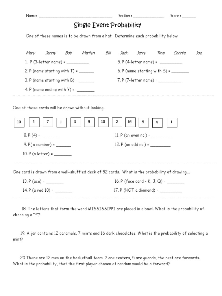 Single Event Probability | PDF