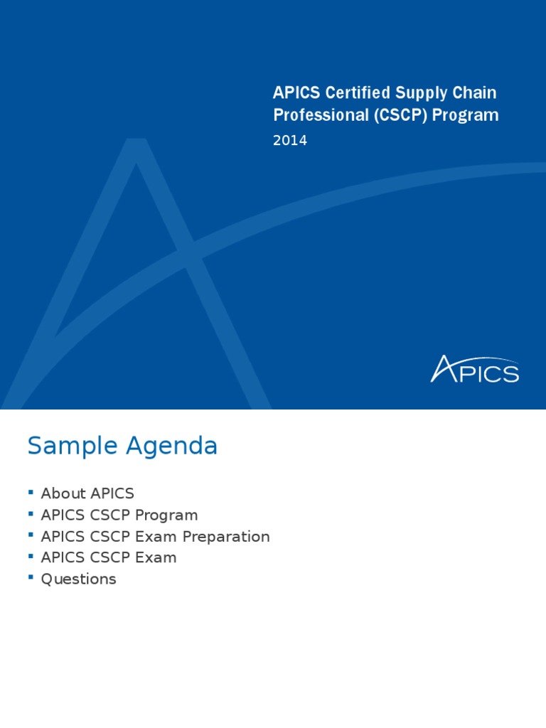 Apics CSCP Partner Corporate Presentation 2014 | PDF | Supply Chain ...