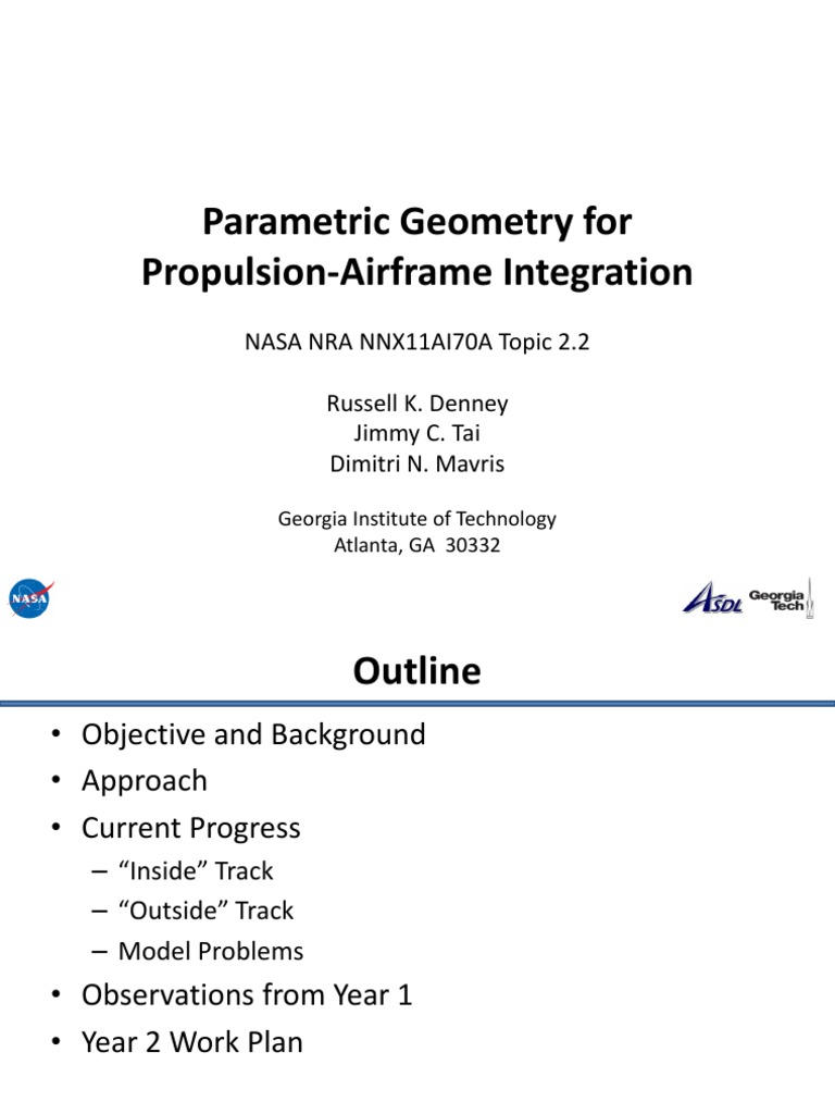 Parametric Geometry For Propulsion-Airframe Integration | PDF ...