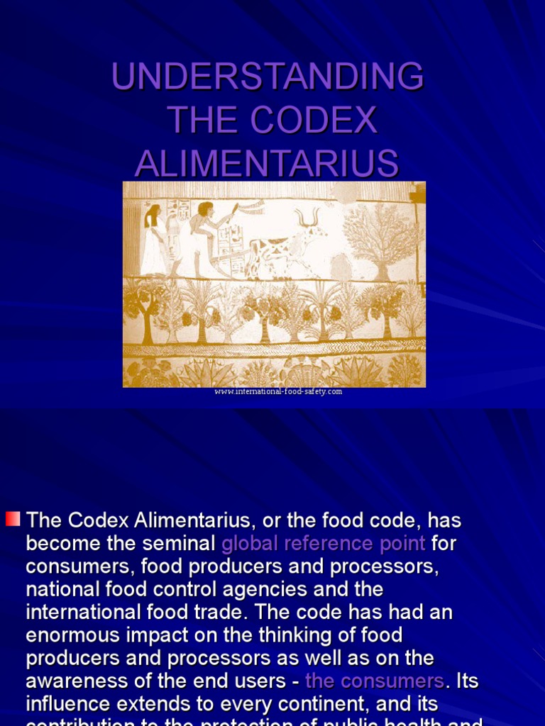 Understanding Codex Alimentarius Standards | PDF | Food Safety | Foods