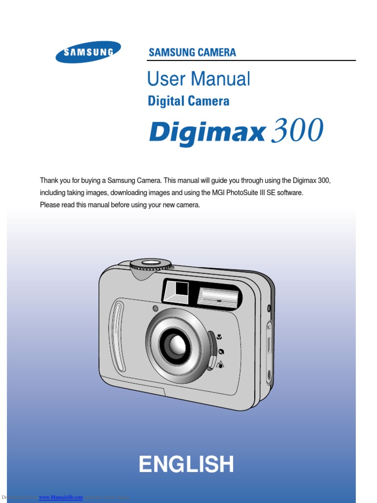 Digimax 300 PDF | PDF | Camera | Digital Camera
