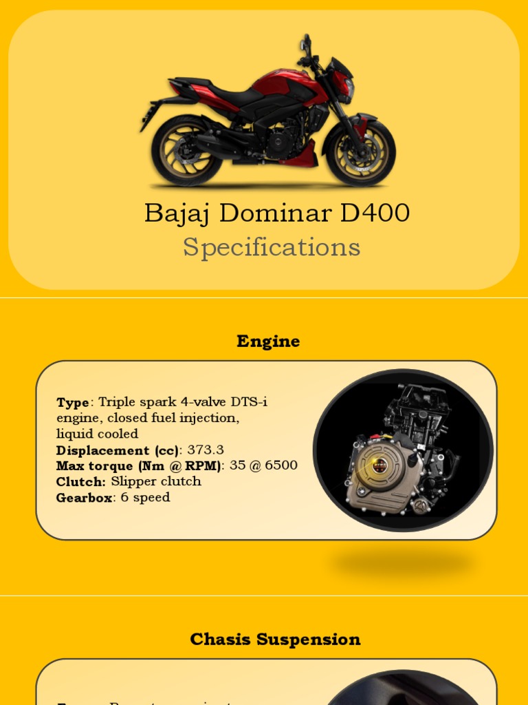 Bajaj Dominar D400 Specs & Features | PDF