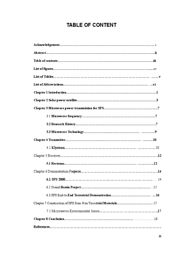 Table of Content: List of Tables ... V | PDF | Rectifier | Microwave