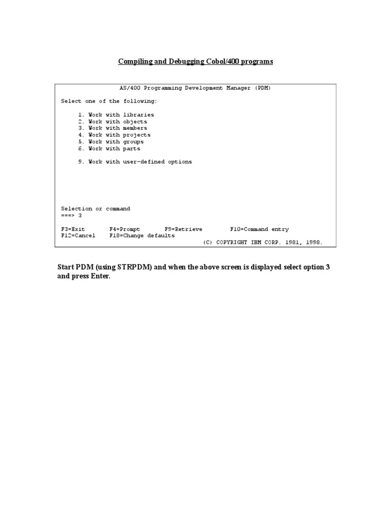 Compiling And Debugging Cobol400 Programs Pdf Source Code Computer Architecture 7142